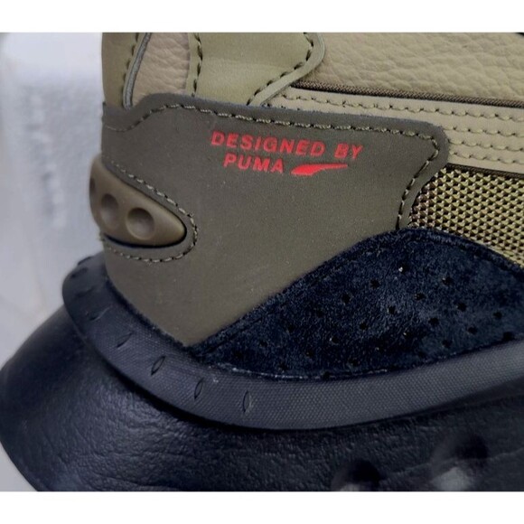 Puma | Shoes | Puma Rider Mens Sz 2 High Tops Gray Red Sneakers ...